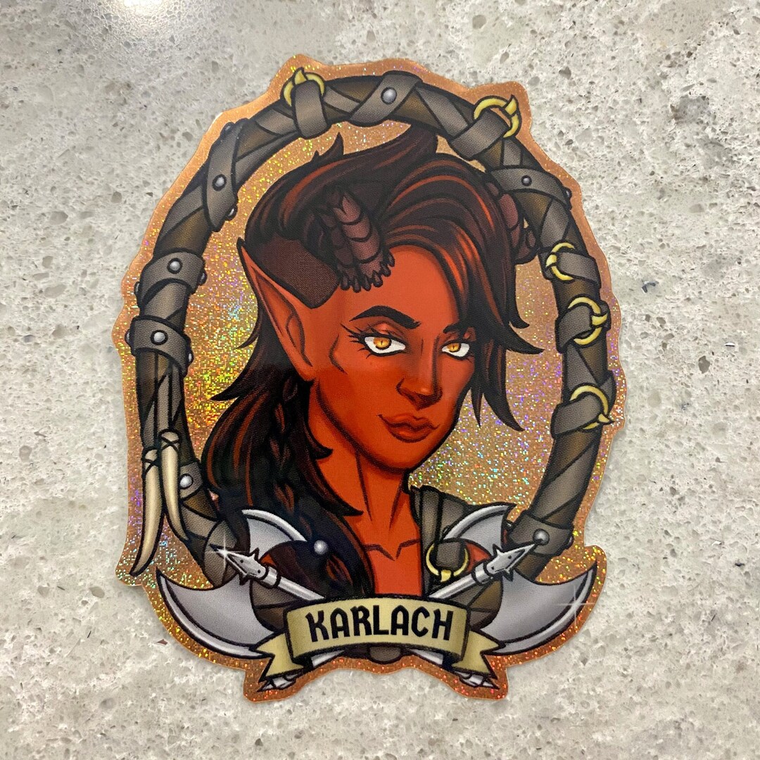 Karlach Sticker (glitter Effect) | Baldur's Gate 3 - Etsy