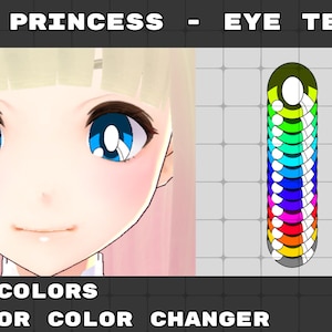 Eye Texture - 90s Anime Princess Eyes (14 Colors + Color Changer PSD ...