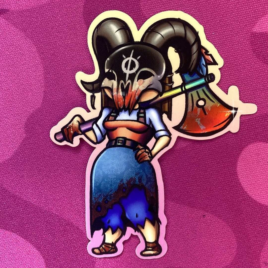 Ram Skull Huntress Sticker (holographic + Waterproof) | DBD - Etsy