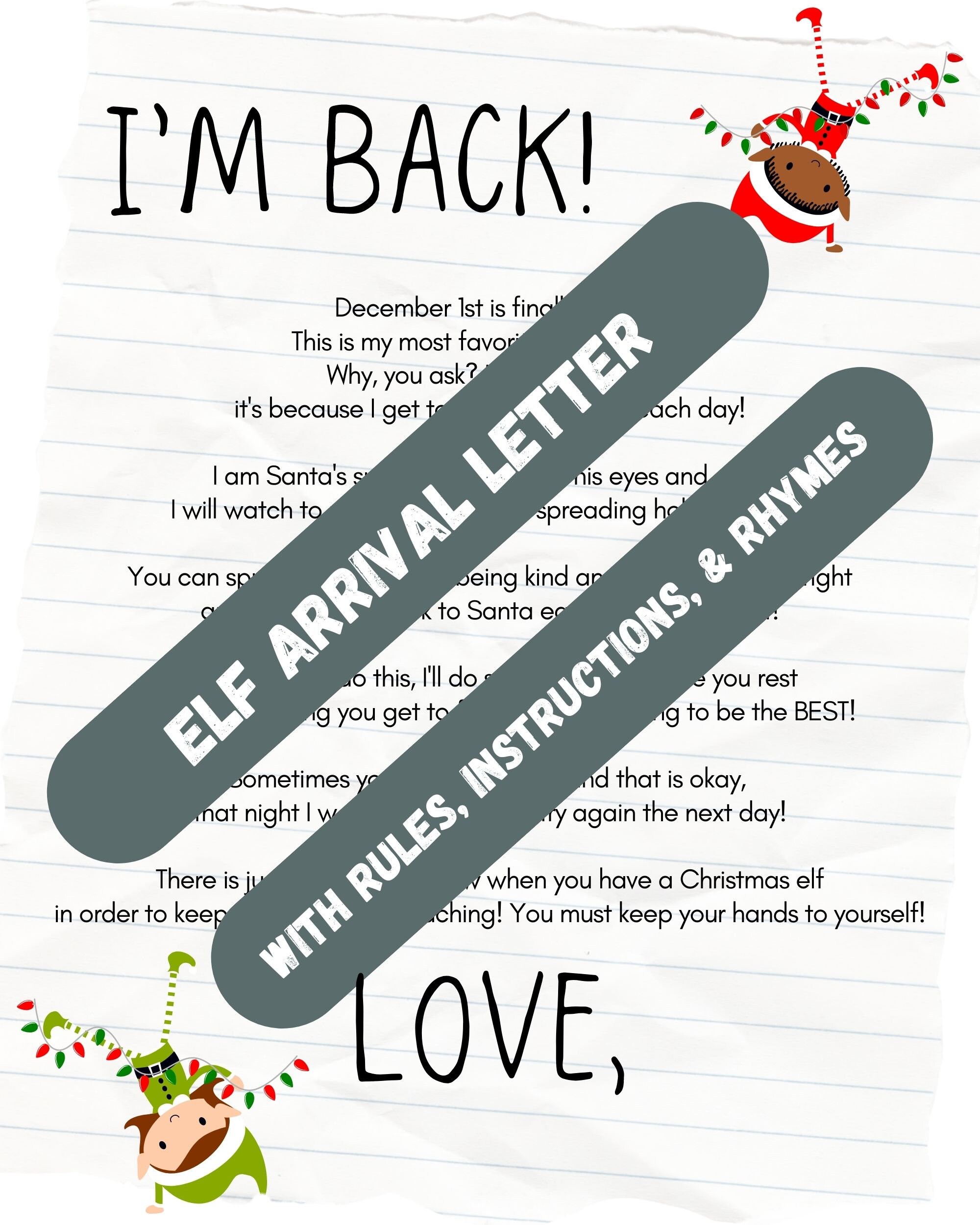 Printable Elf Kit, Christmas Elf Kit, Instant Elf Kit, Elf Props ...