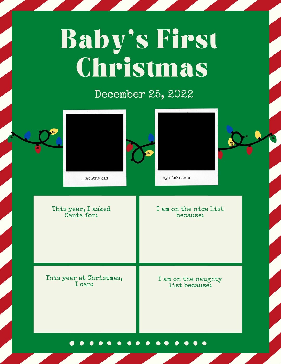Baby's First Christmas, Christmas Memory Gift, First Christmas Sign ...