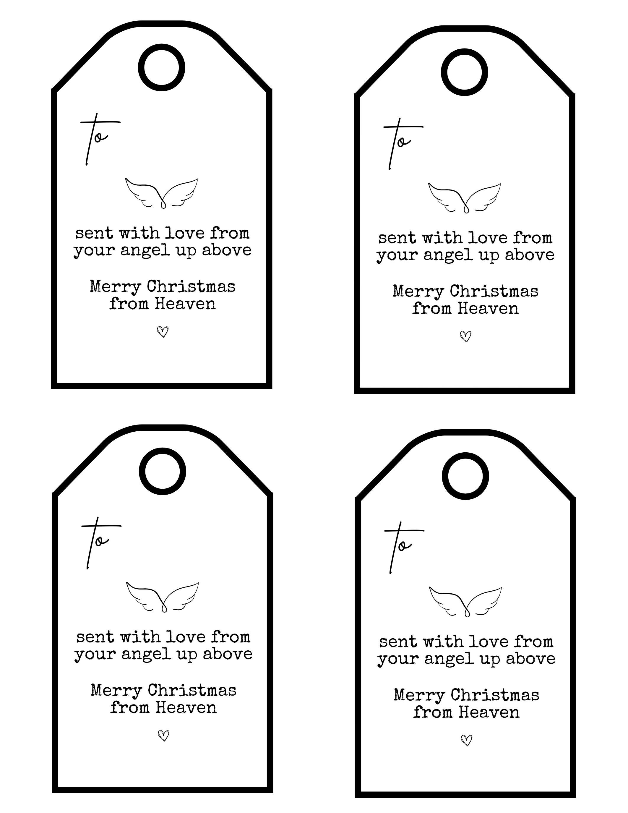 Christmas Gift Tags From Heaven, Presents From Heaven, Christmas Memory ...
