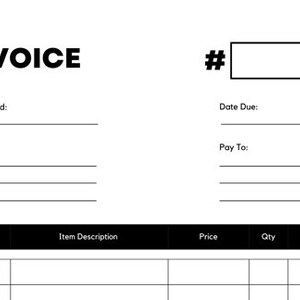 Invoice Template. Printable Invoice. Generic Invoice Business Invoice ...
