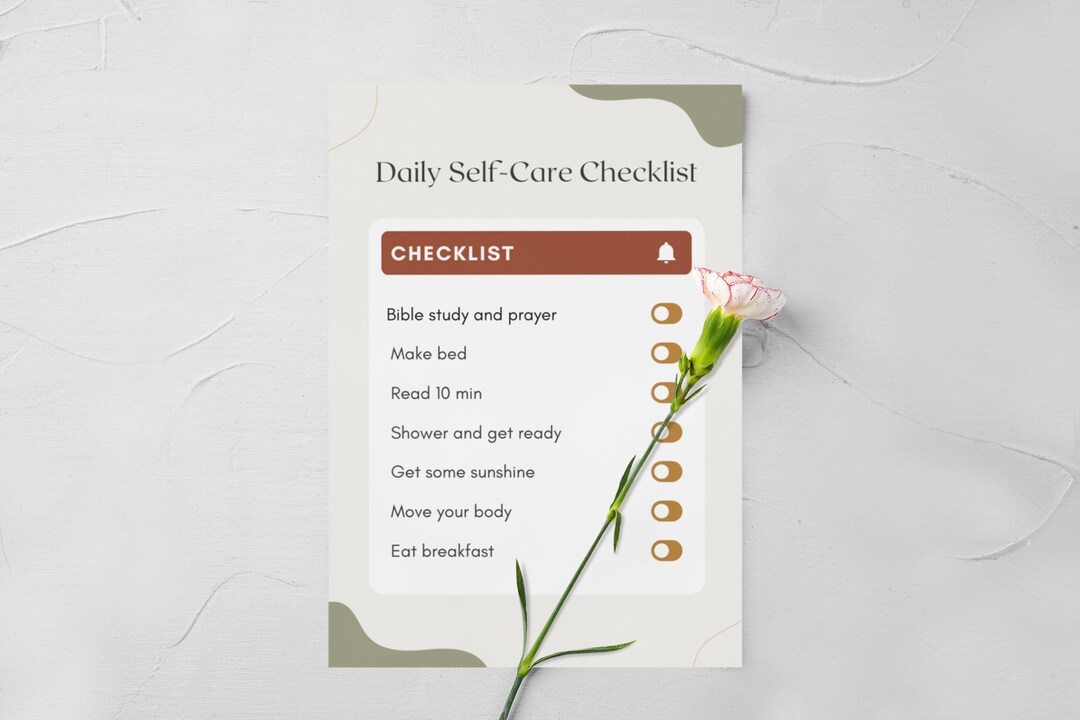 Self-care Reusable Checklist - Etsy