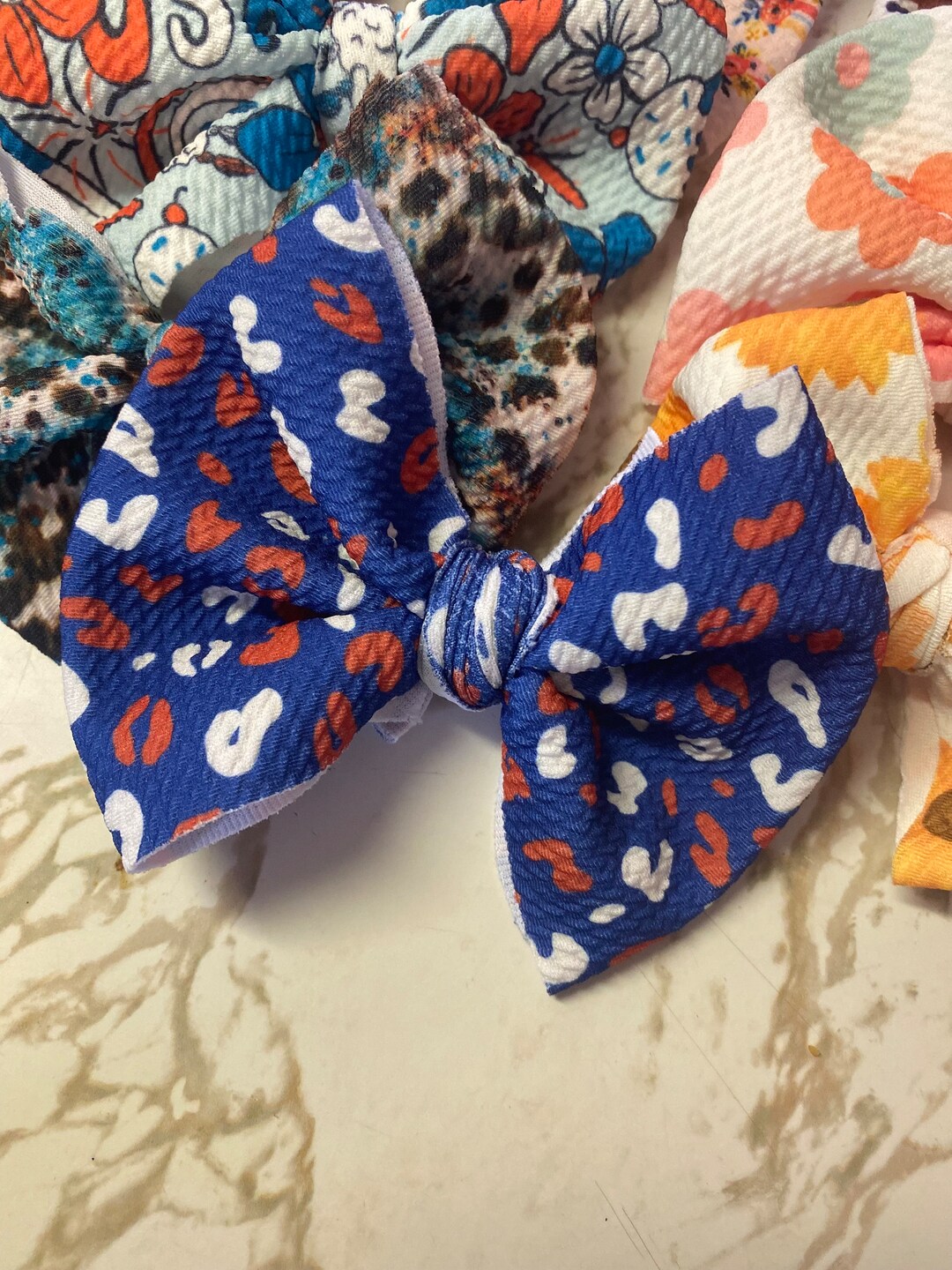 4th of July Cheetah Alligator Clip Bow - Etsy