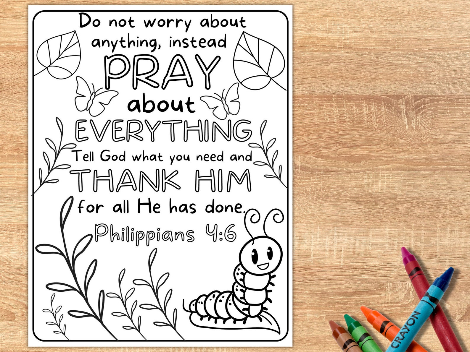 Printable Prayer Coloring Kid's Morning Activity, the Lord's Prayer ...