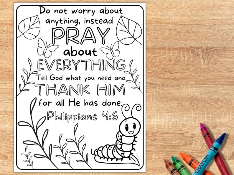 Printable Prayer Coloring Kid's Morning Activity, the Lord's Prayer ...