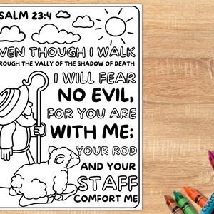 Faith Over Fear Bible Coloring Pages for Children, Coloring Scripture ...