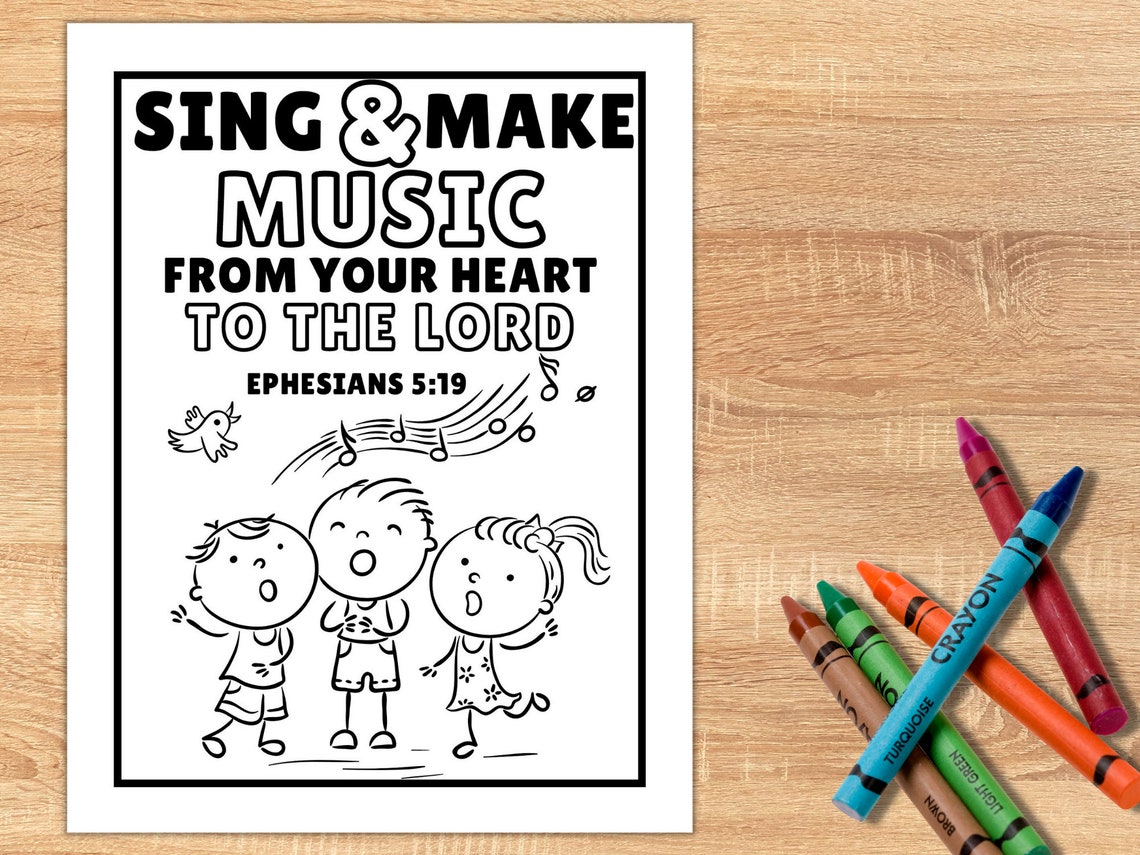 Printable Scripture Coloring Kid's Morning Activity, Christian ...