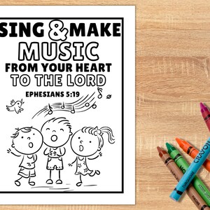 Printable Scripture Coloring Kid's Morning Activity, Christian ...