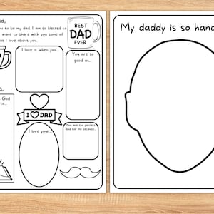 Christian Father's Day Printable for Kids, Faith Gift for Dad From Kids ...