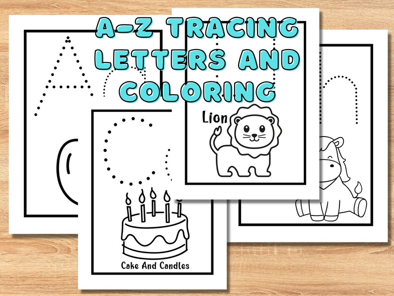 Tracing, Cutting, Coloring Sheets for Kids, Preschool Homeschool ...