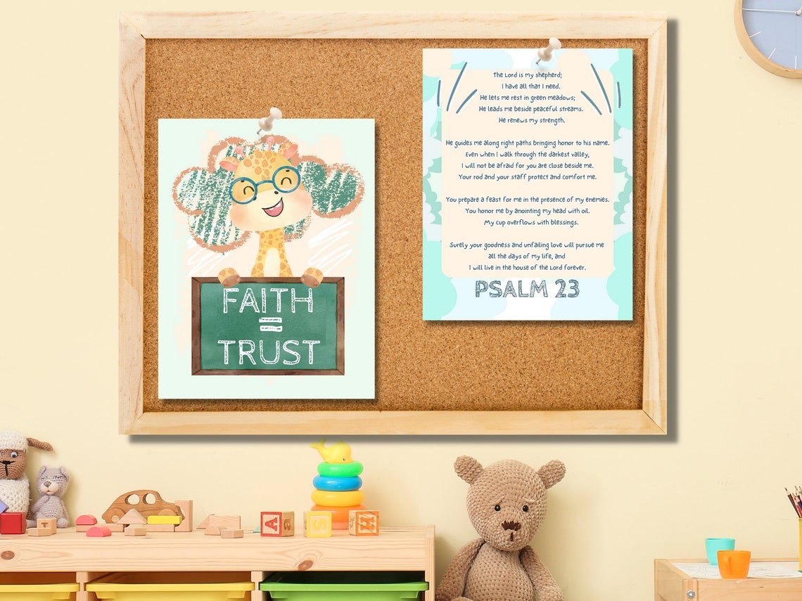 Psalm 23 Kid's Bundle, Psalm 23 Coloring Pages, Memory Verse Cards ...
