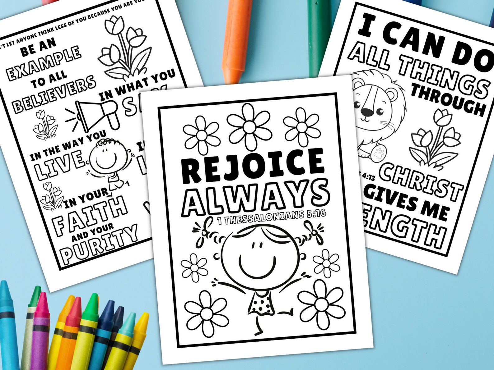 Printable Scripture Coloring Kid's Morning Activity, Christian ...