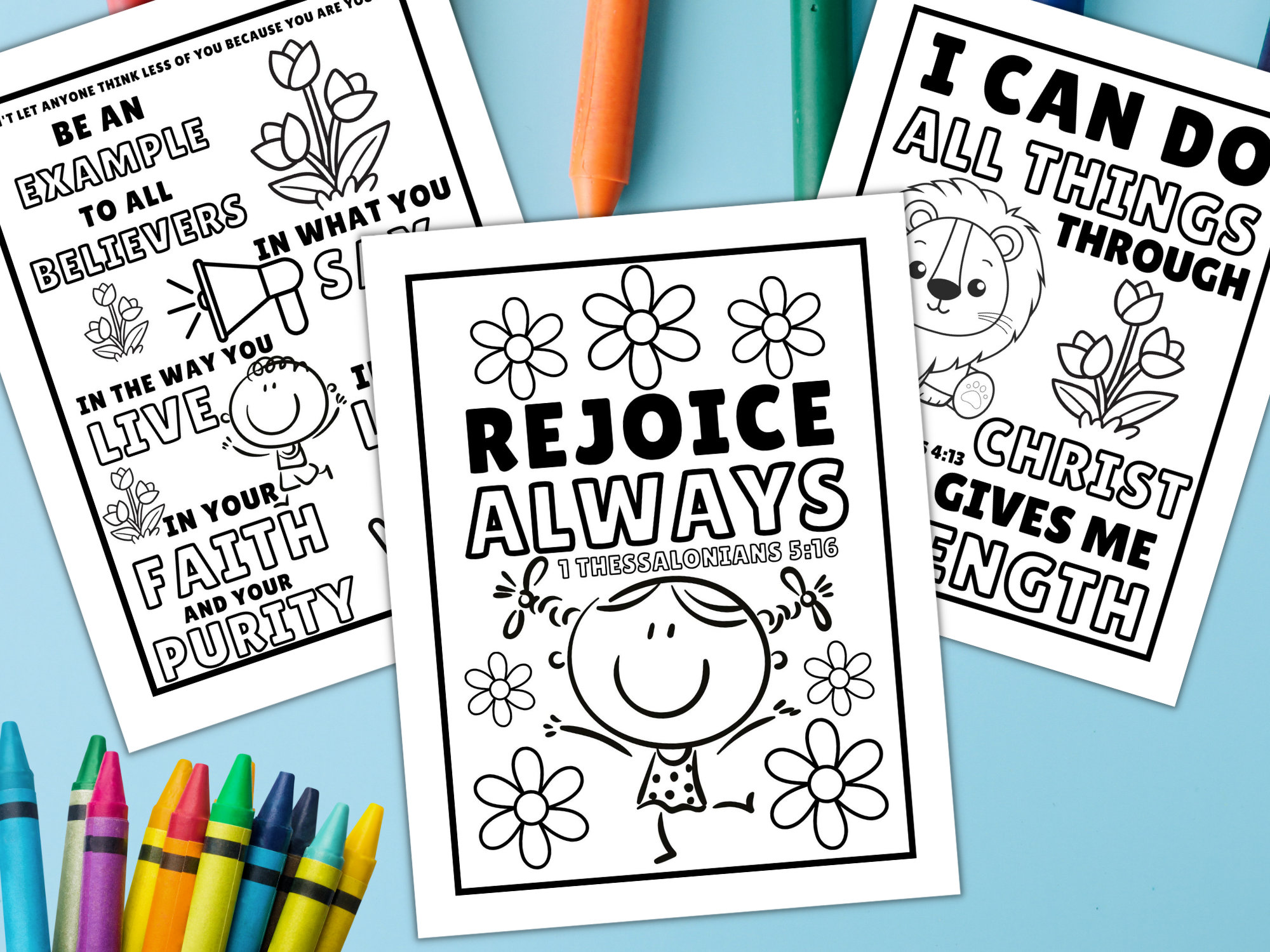 Printable Scripture Coloring Kid's Morning Activity, Christian ...