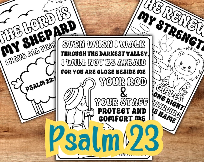 Psalm 23 - the LORD is My Shepherd - Coloring Book - Etsy