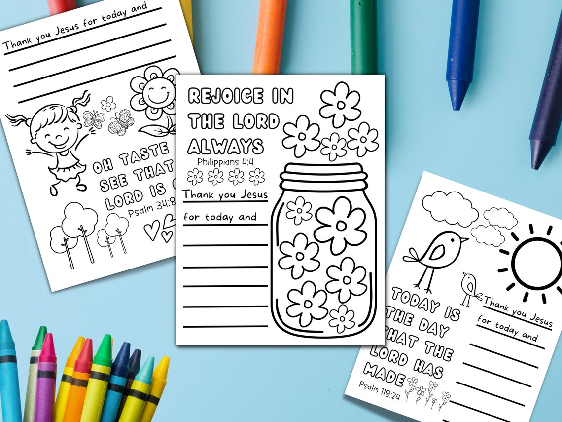 Printable Scripture Coloring Kid's Morning Activity, Christian ...