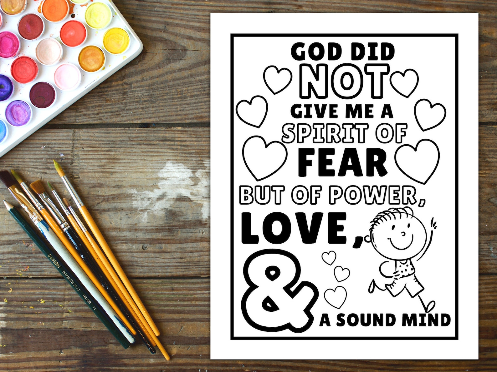 Printable Scripture Coloring Kid's Morning Activity, Christian ...