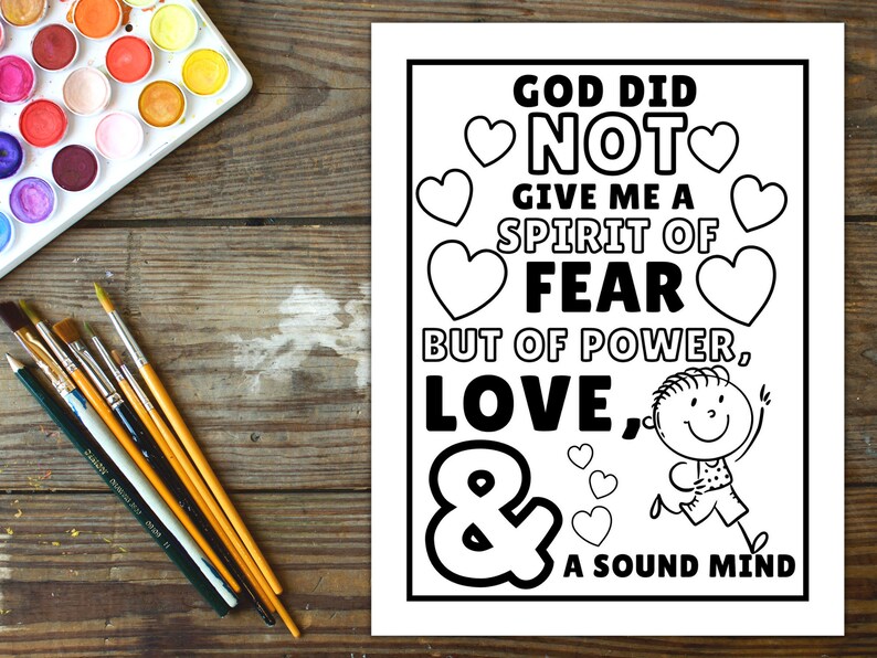 Printable Scripture Coloring Kid's Morning Activity, Christian ...