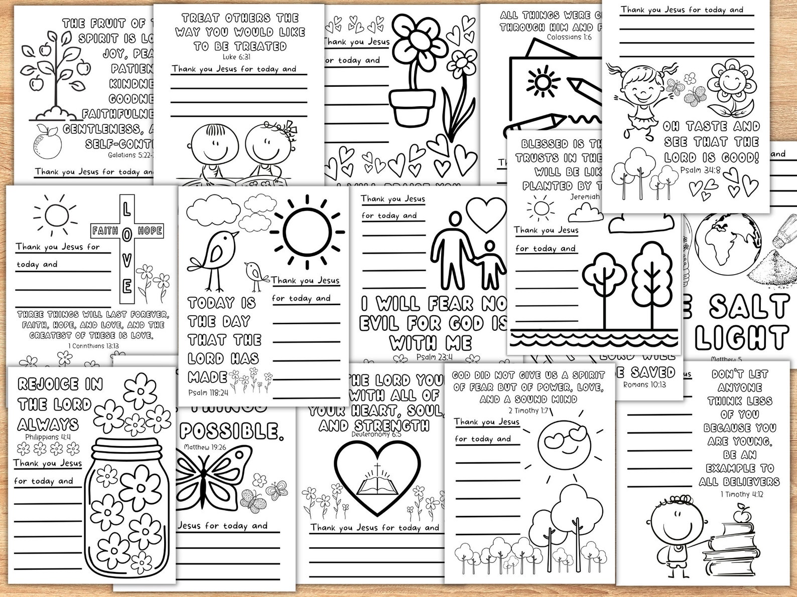 Printable Scripture Coloring Kid's Morning Activity, Christian ...