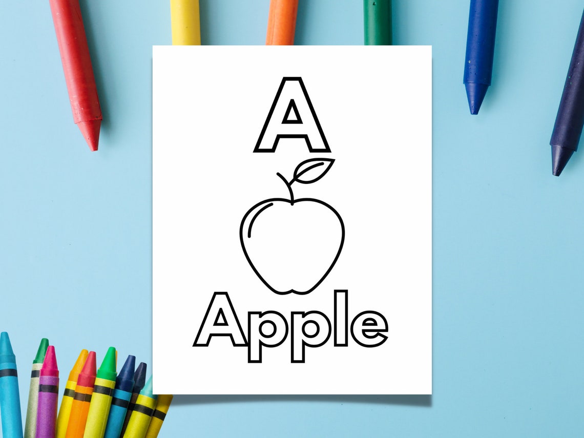 Printable Coloring Pages, A-Z Alphabet PDF Pages, Coloring Pages for ...