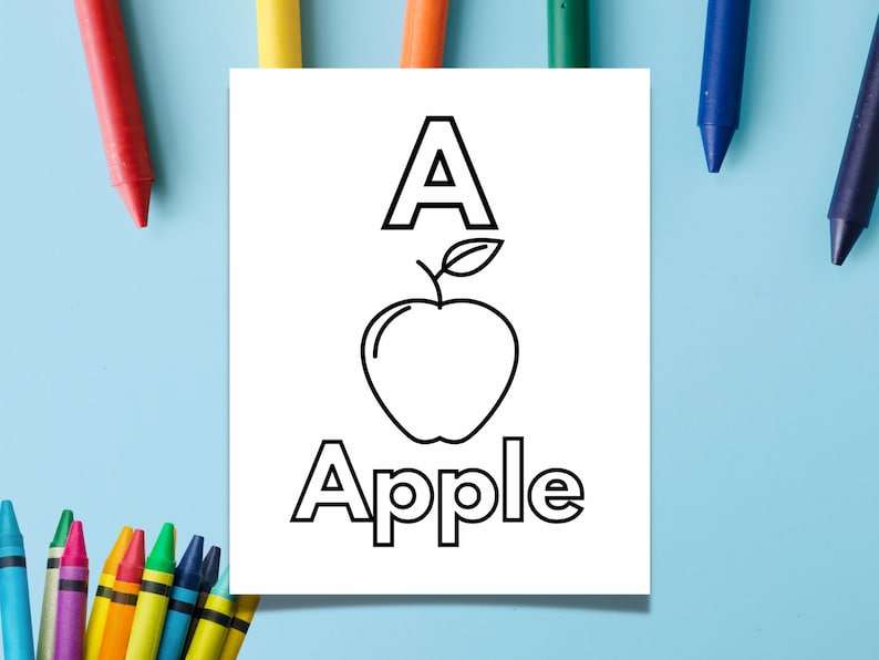 Printable Coloring Pages, A-Z Alphabet PDF Pages, Coloring Pages for ...