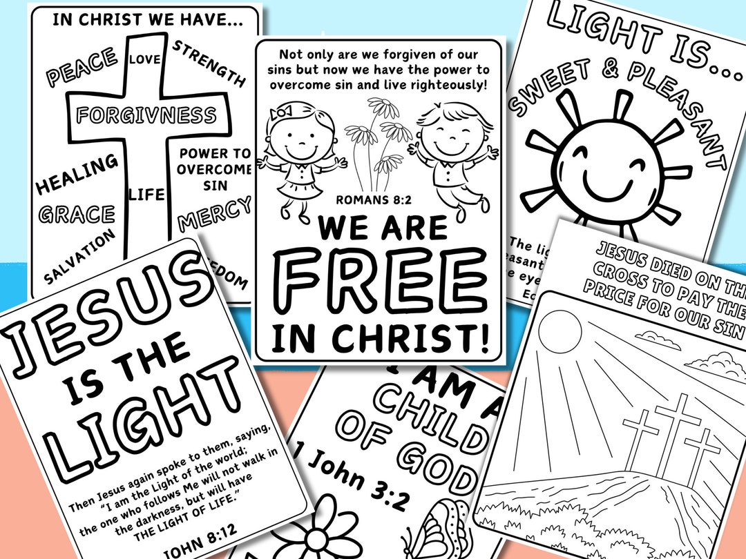 Jesus is the Light Printable Scripture Coloring Pages, He is Risen ...