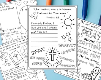Printable Scripture Coloring Kid's Morning Activity, Christian ...