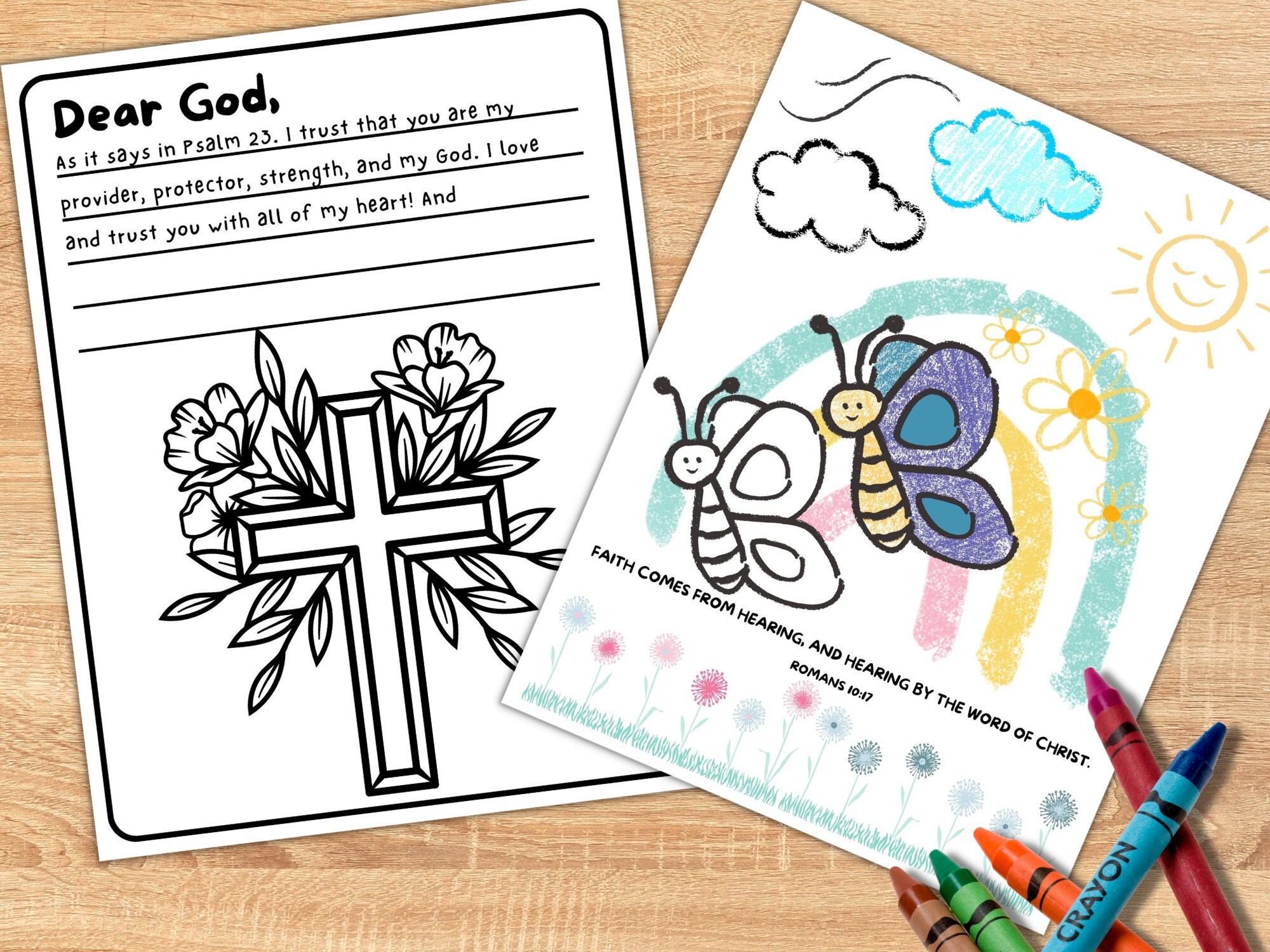 Psalm 23 Kid's Bundle, Psalm 23 Coloring Pages, Memory Verse Cards ...