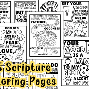 Printable Scripture Coloring Kid's Morning Activity, Christian ...