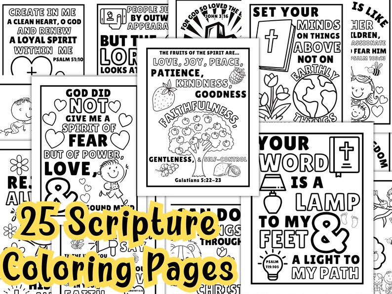Printable Scripture Coloring Kid's Morning Activity, Christian ...