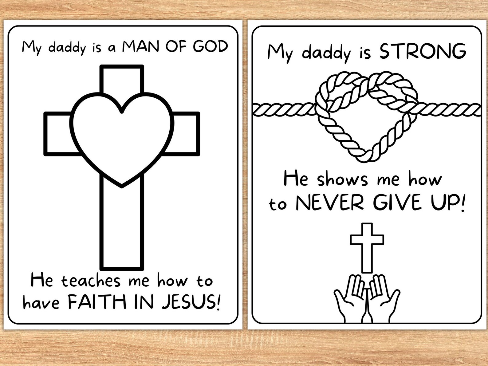 Christian Father's Day Printable for Kids, Faith Gift for Dad From Kids ...