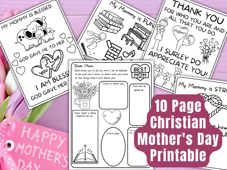 Christian Mother's Day Printable, Christian Gift for Mom From Kids ...