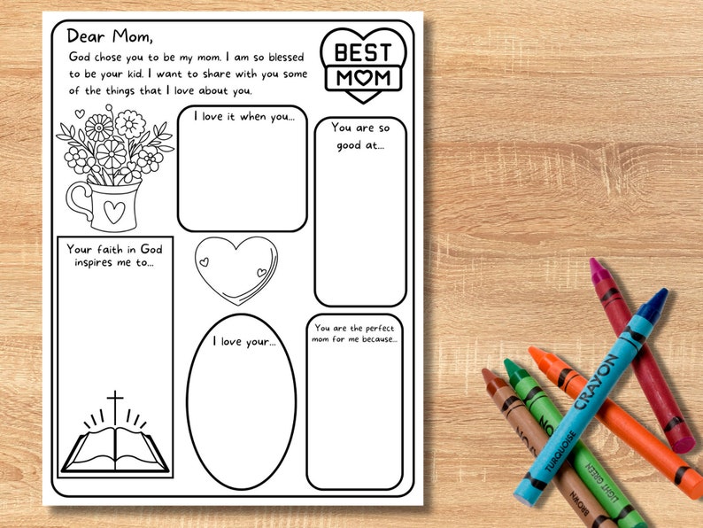 Christian Mother's Day Printable, Christian Gift for Mom From Kids ...