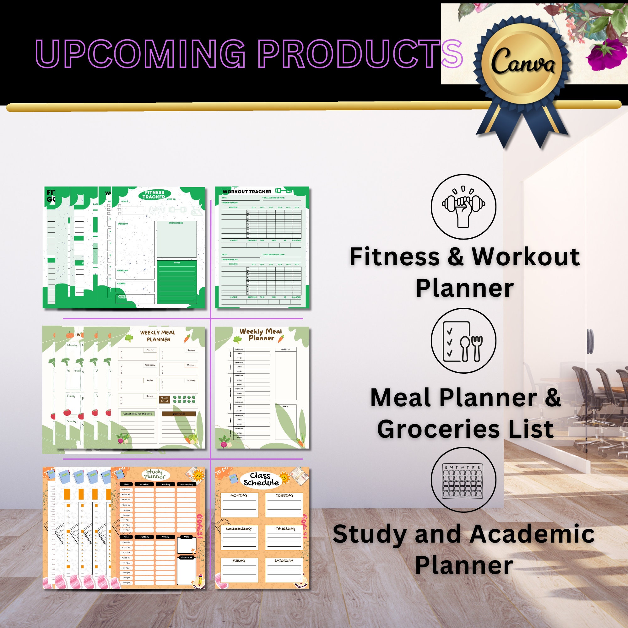 Floral Themed Weekly Planner Printable Weekly Planner - Etsy