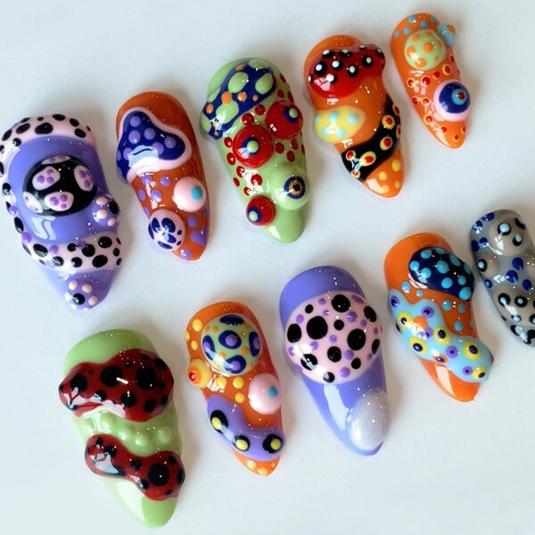 Custom Fake Nails (Just for you!) - Etsy