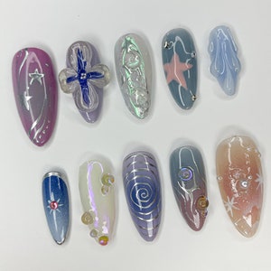 Freestyle 3D Gel Nails: Trendy Press on Nails With Unique Designs | Gel ...