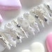 Angel Press on Nails-heavenly Glamour Elegant White Designs With ...