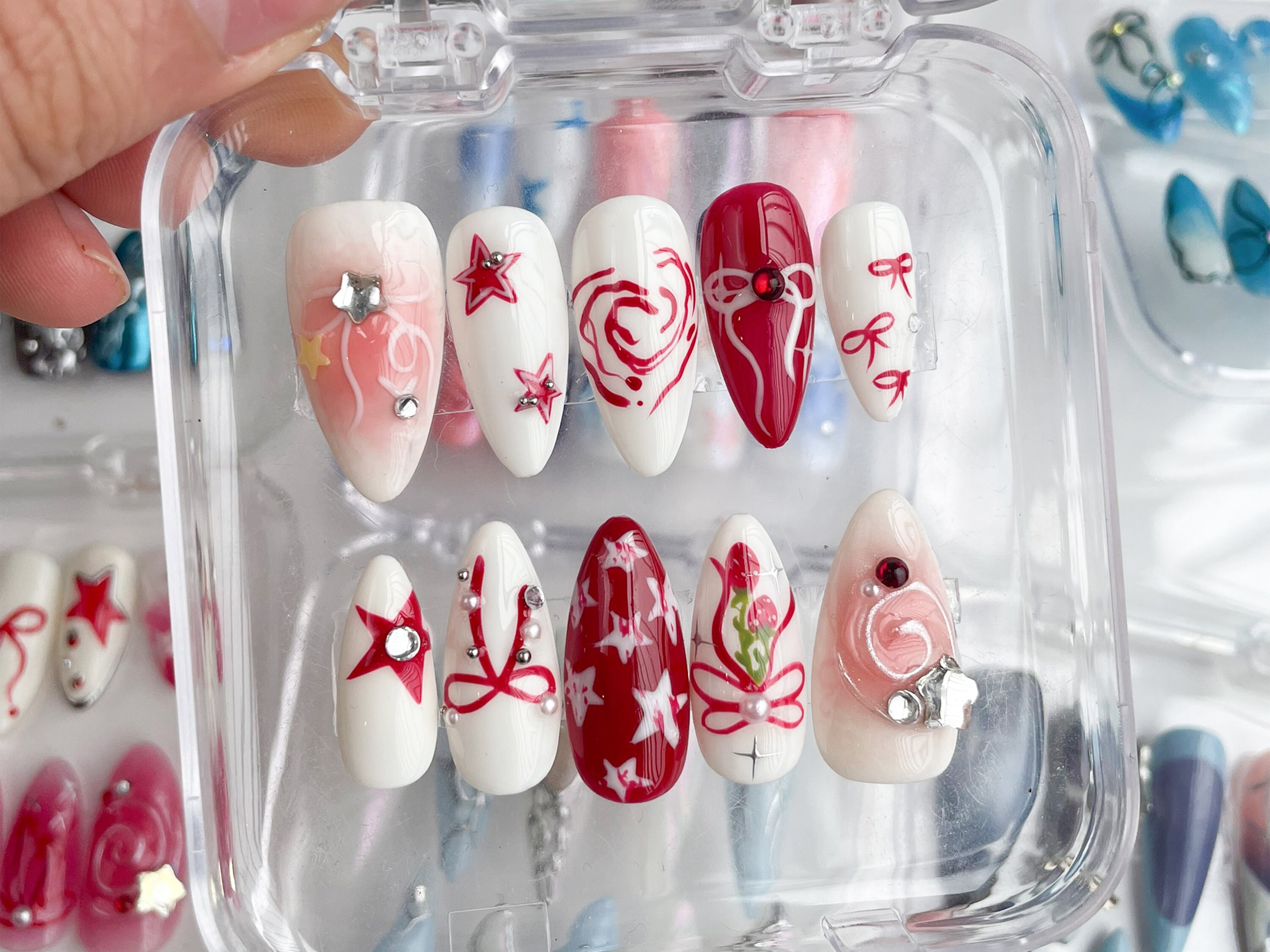 Combo of 3 or 6 Suprised Nail Sets Random Nail Sets Press on Nails ...