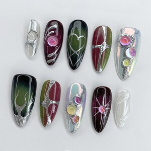 Custom 3D Freestyle Press on Nails | 3D Gel Nails: Trendy Press on ...