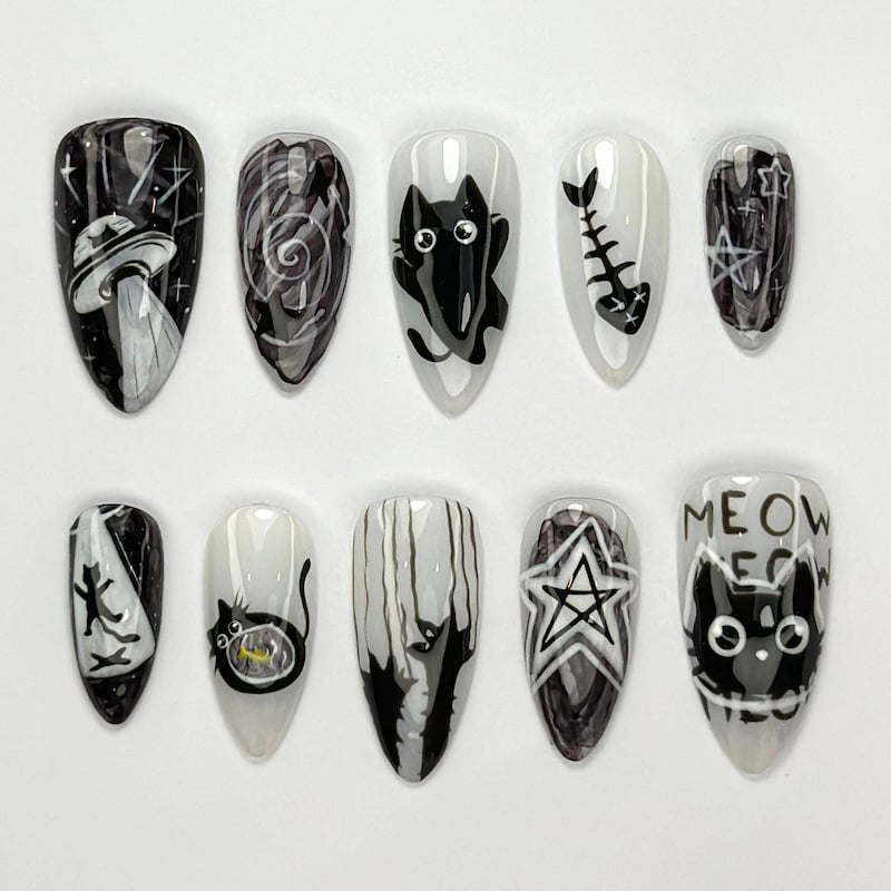 Goth Nails - Etsy