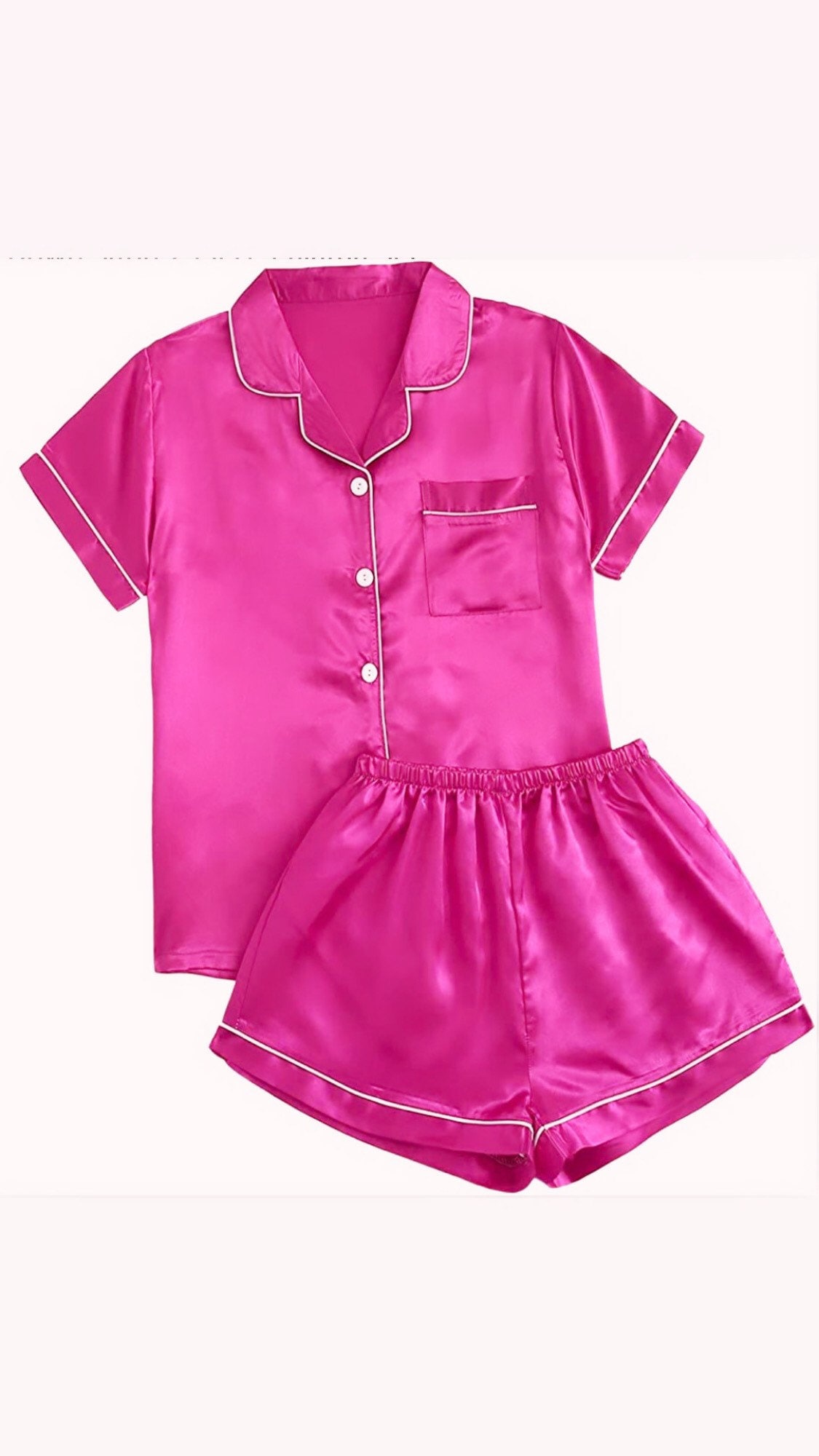 Hot Pink Pajamas Set/customized Pjs/custom Pajamas/bling Pajamas/custom ...