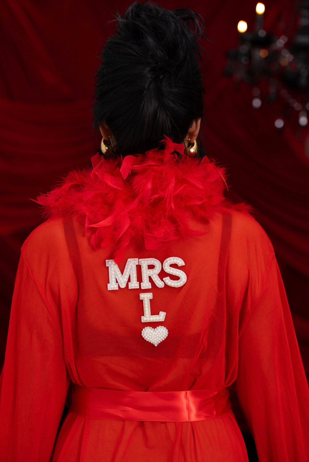 Custom Feathered Robe/feathered Robe/luxury Robe/birthday Robe/wedding ...