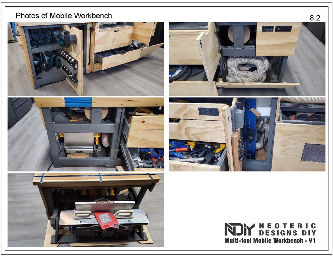 PDF Multitool Mobile Workbench Plans | Miter Saw Flip Top | Table Saw ...