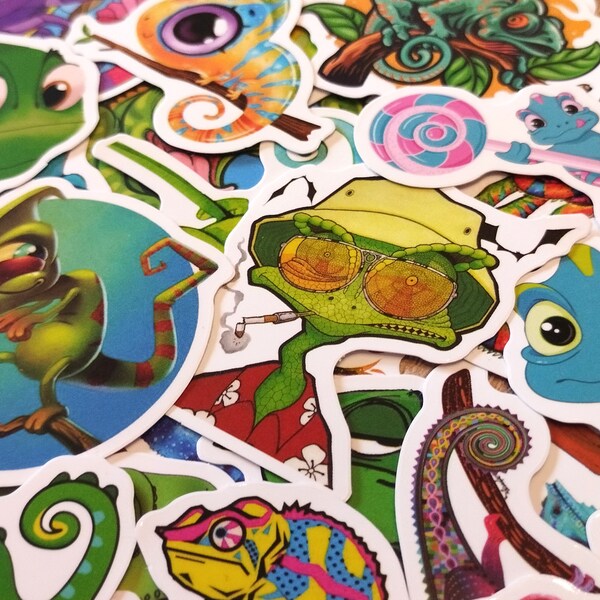 Colorful Chameleon - Etsy