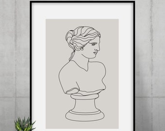 Minimalist Greek Statue Line - Etsy