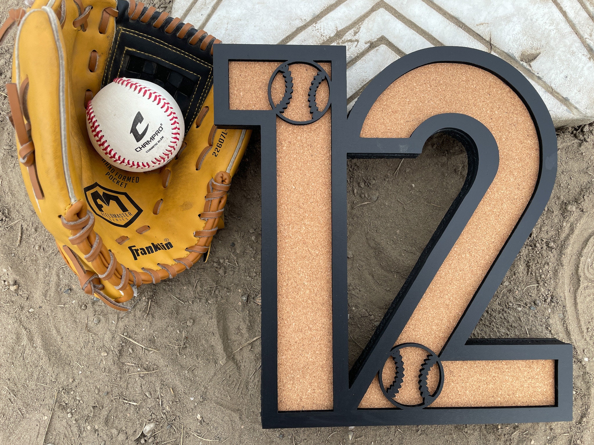 Baseball Number Sign Name Gift Sports Jersey Number Decor - Etsy