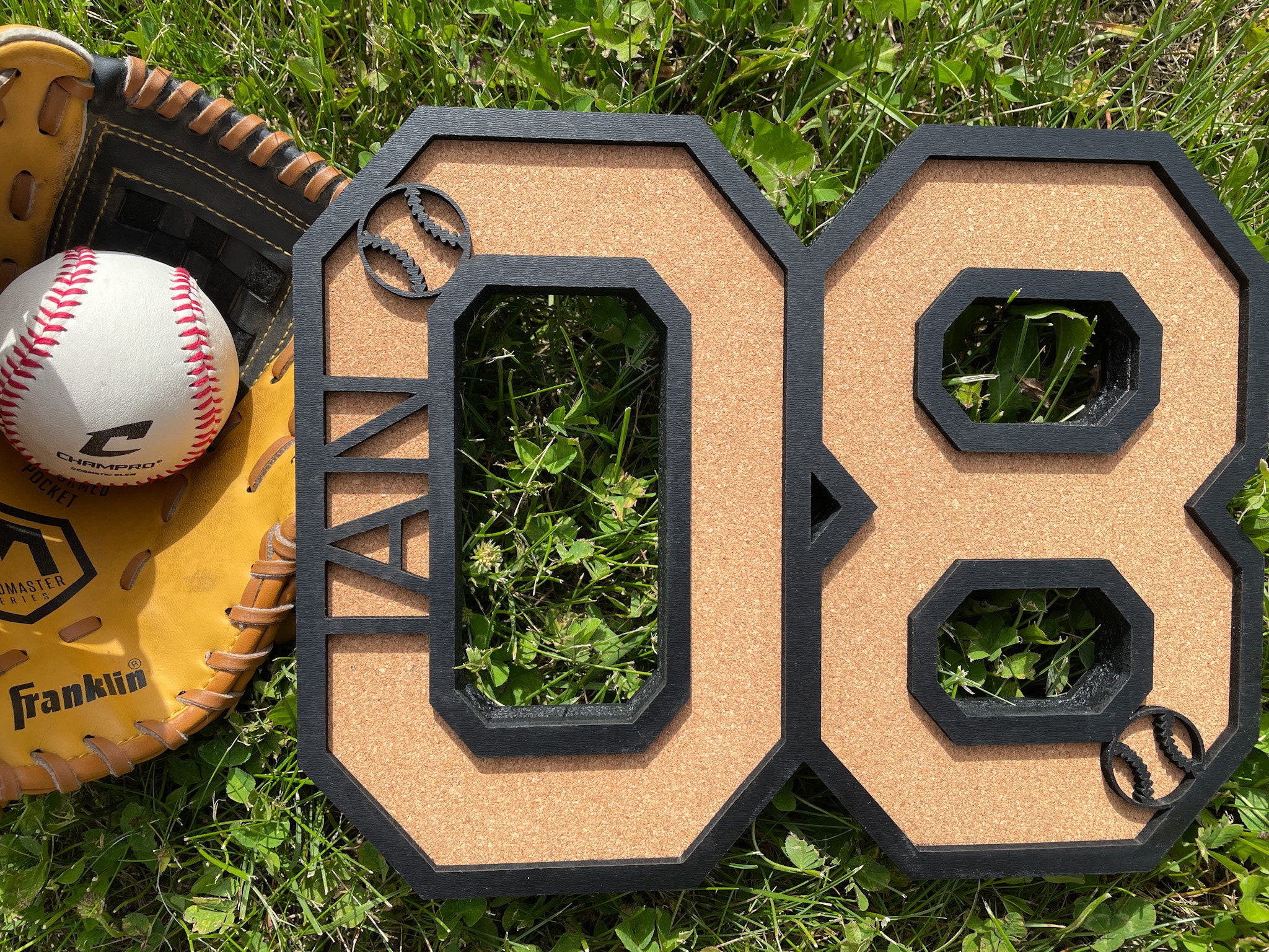 Baseball Number Sign Name Gift Sports Jersey Number Decor - Etsy