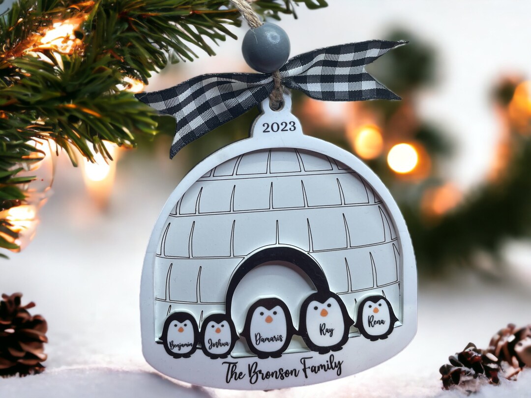 Personalized Family Ornament 2024 Igloo Name Family Christmas Ornament ...
