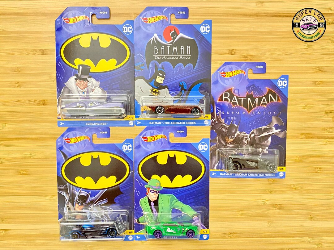 All 5 DC Batman set With PENGUIN and the RIDDLER Complete Set of 5 Cars ...